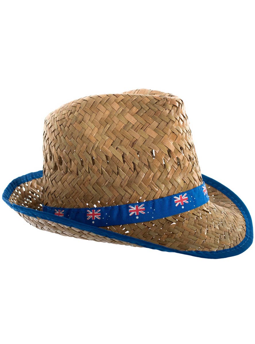Straw Fedora Australia Day Hat | Australian Flag Adults Costume Hat