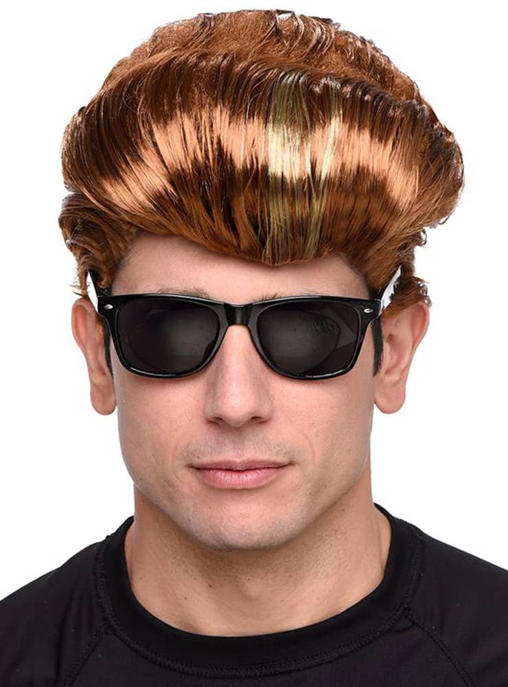 Vanilla Ice Mens Costume Wig | 90s Rapper Auburn Wig
