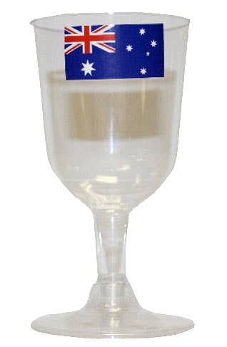 Australian Flag Plastic Wine Cups | Australia Day Merchandise