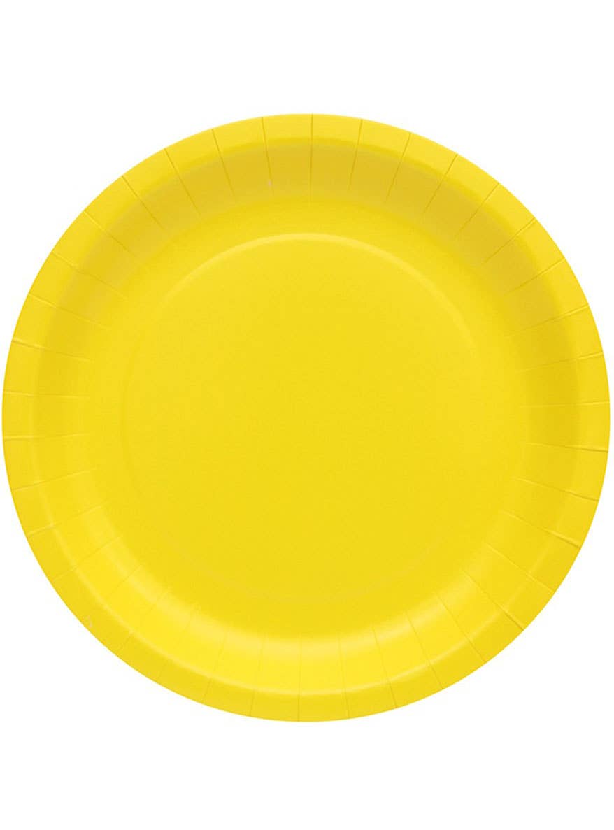 23cm Dandelion Yellow Pack of 20 Round Paper Plates
