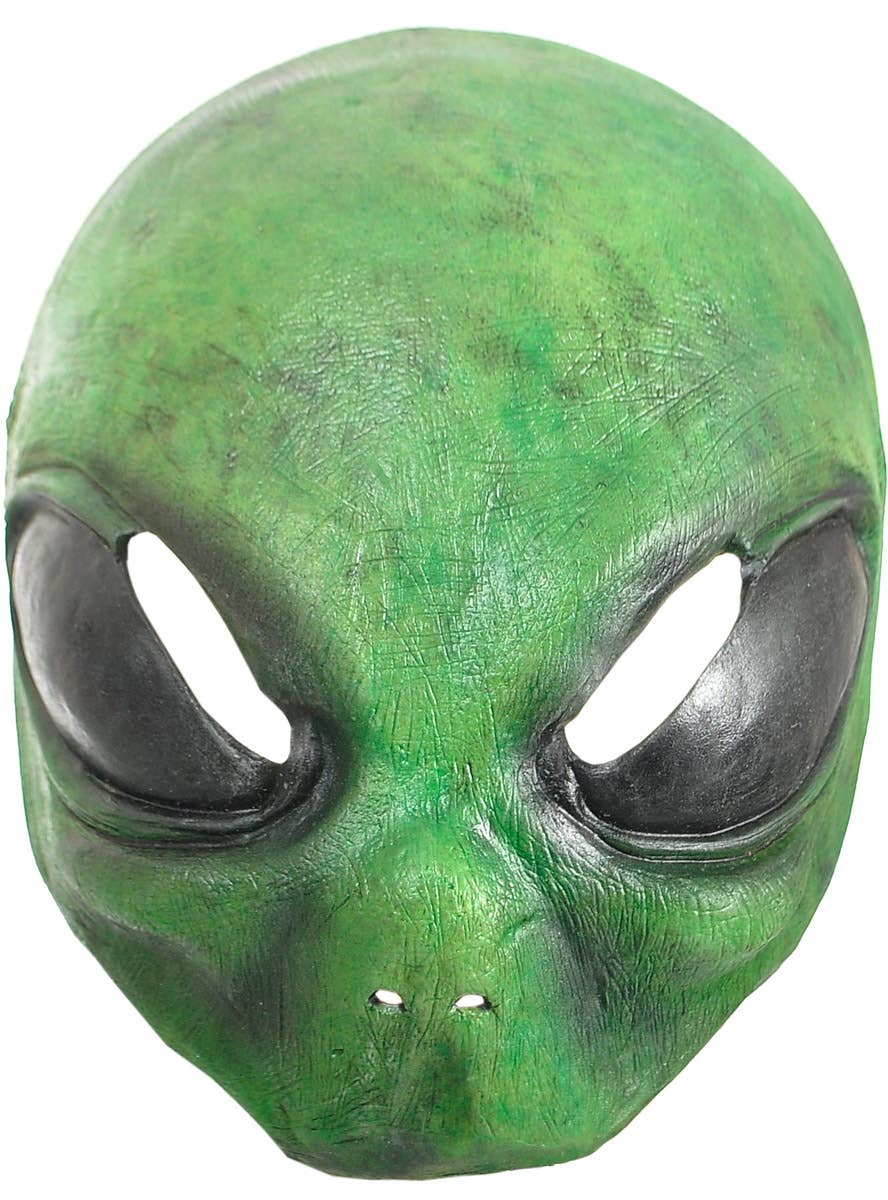 Dark Green Rubber Latex Alien Costume Mask