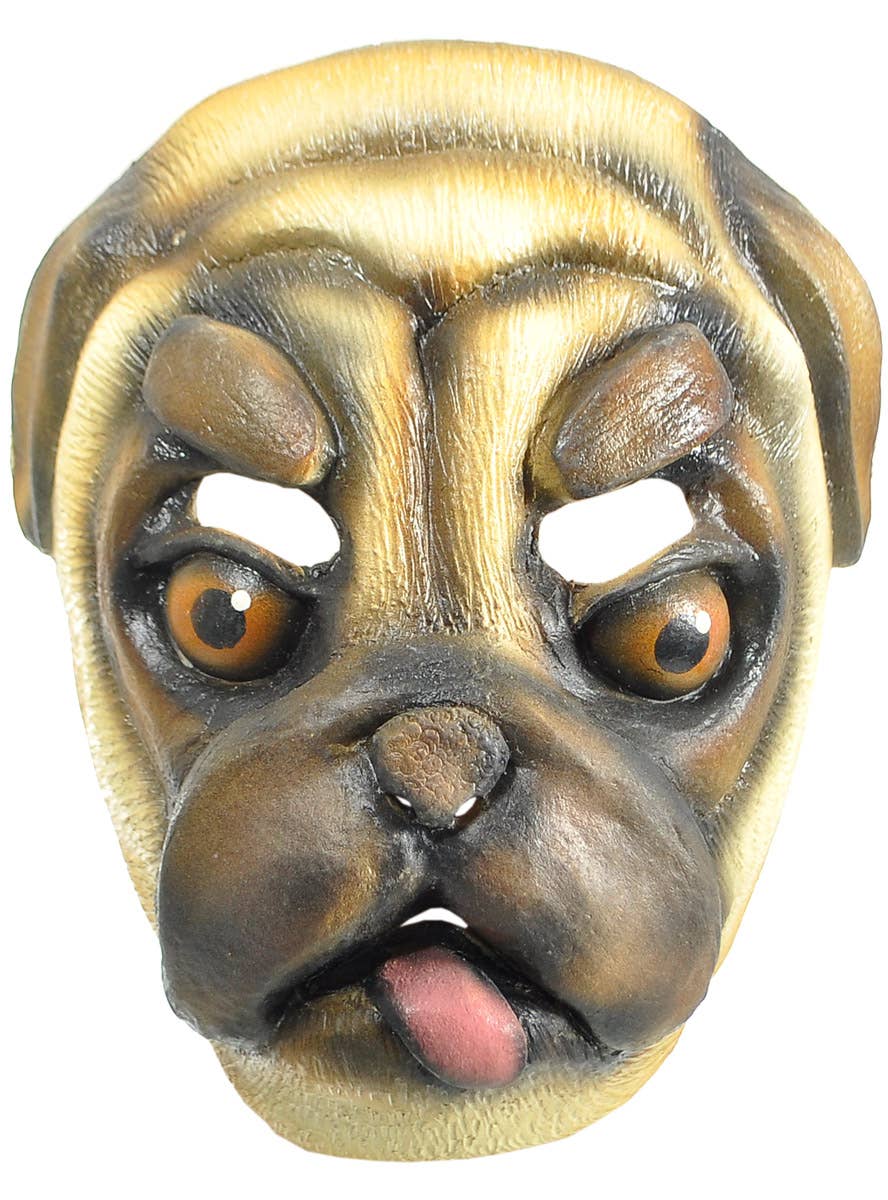 Half Face Pug Dog Rubber Latex Costume Mask