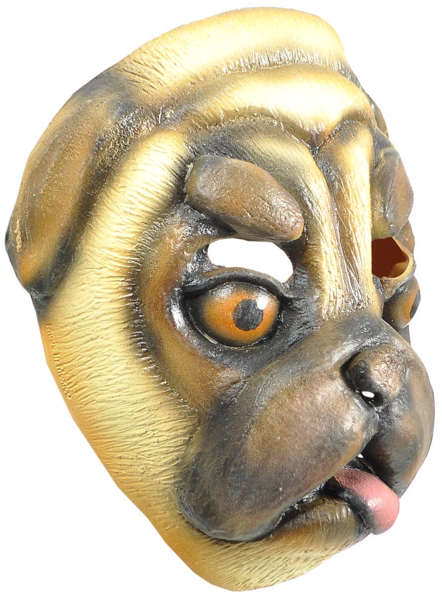 Half Face Pug Dog Rubber Latex Costume Mask