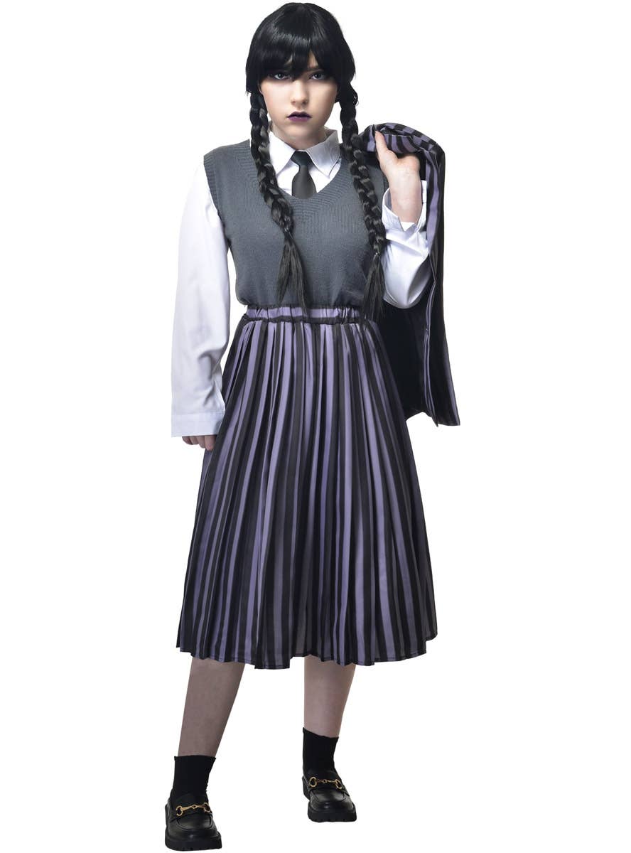 Wednesday Addams Teen Girls Deluxe Nevermore Costume