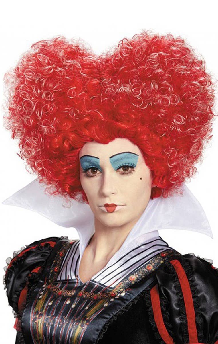 Queen Red Curly Costume Wig | Womens Queen of Hearts Costume Wig