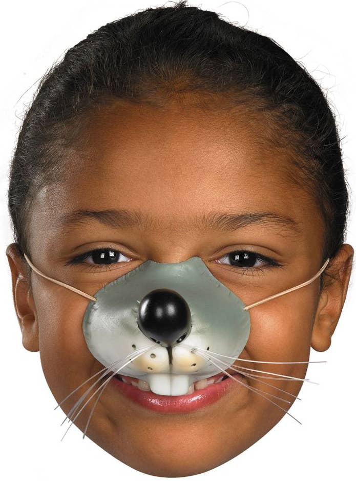 Kids Grey Mouse Nose | Latex Grey Mouse Nose Costume Accessory