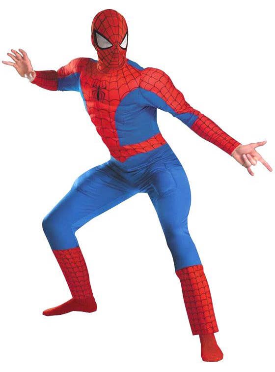 Super Hero Costumes Spiderman Deluxe Muscle Chest Costume