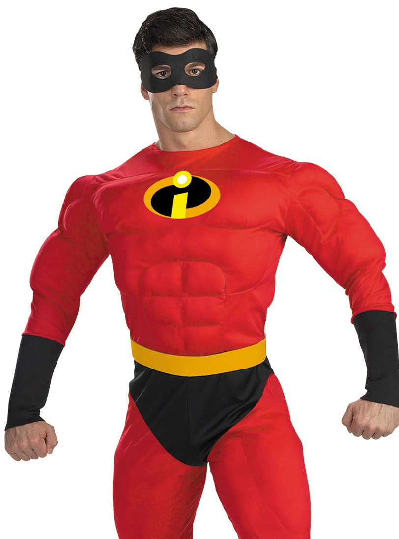 Superhero Costume | Mr. Incredible Mens Deluxe Muscle Chest Costume