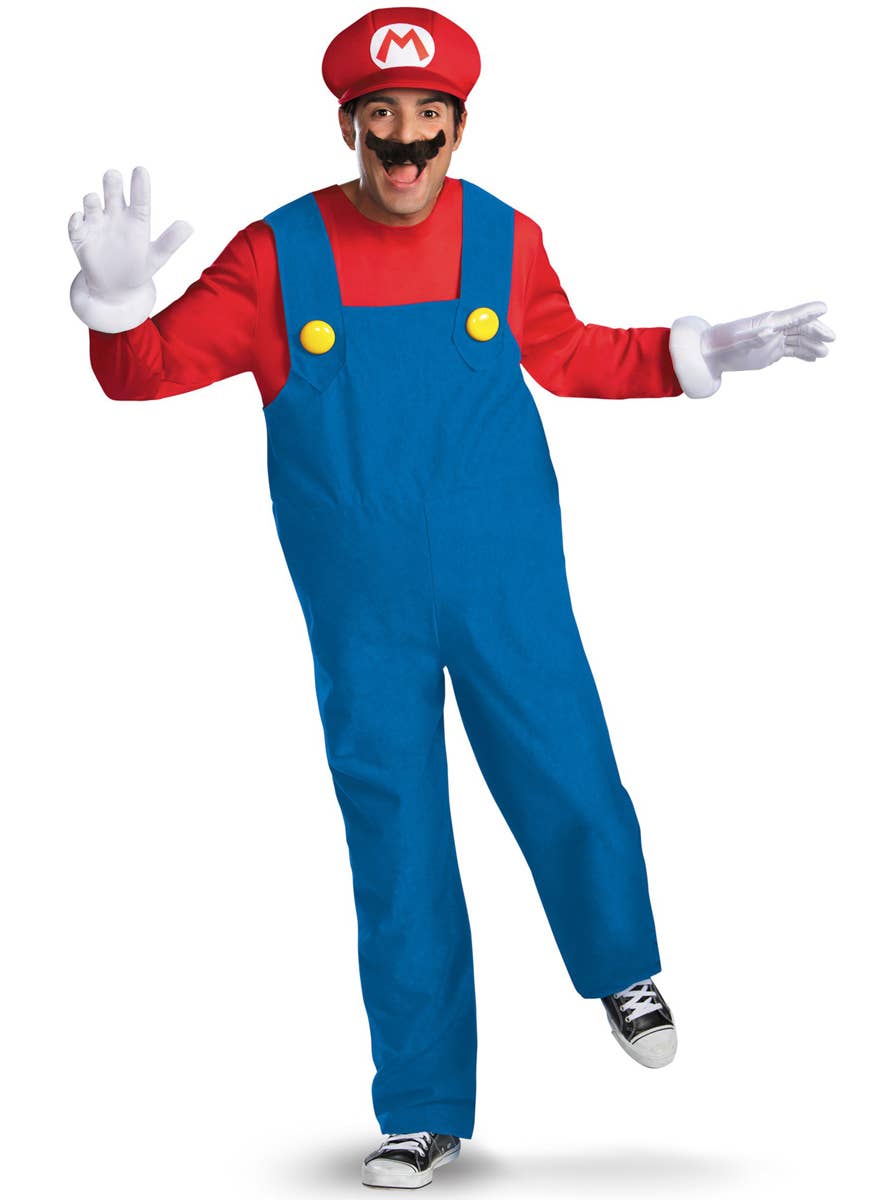 Mario Mens Super Mario Costume | Mario Brothers Licensed Costume
