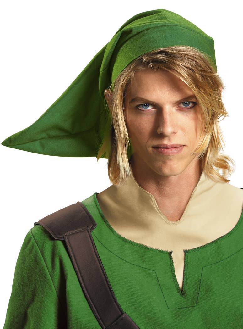 Mens Link Hat | Legend of Zelda Green Link Costume Hat for Adults