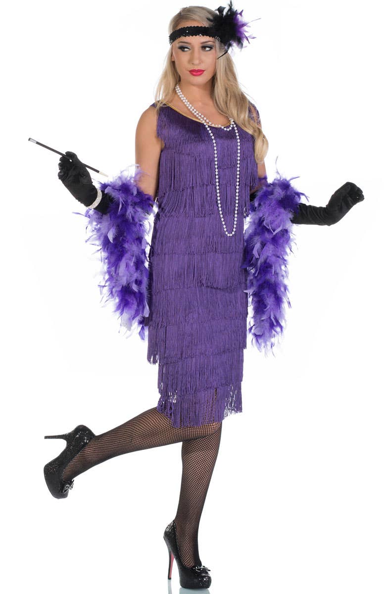 Purple Flapper Dress | Womens 1920s Purple Gatsby Costume