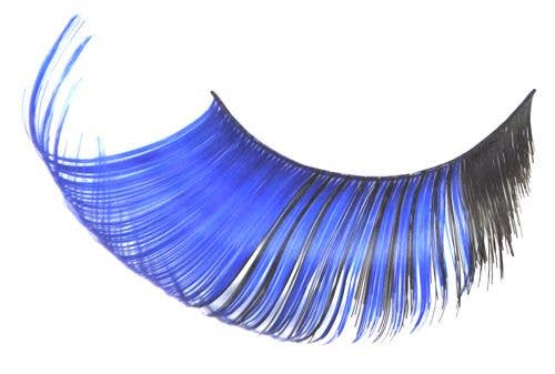 Long Black and Blue Winged False Eyelashes