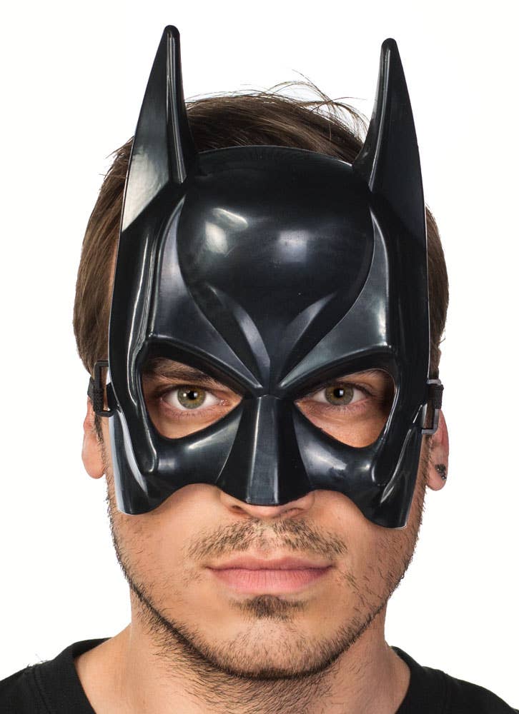 Mens Black Bat Hero Mask | Black Bat Hero Adults Masquerade Mask