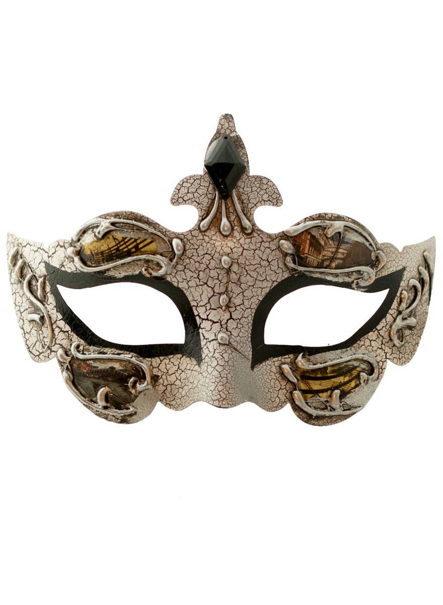 Baroque Venetian Black Masquerade Mask