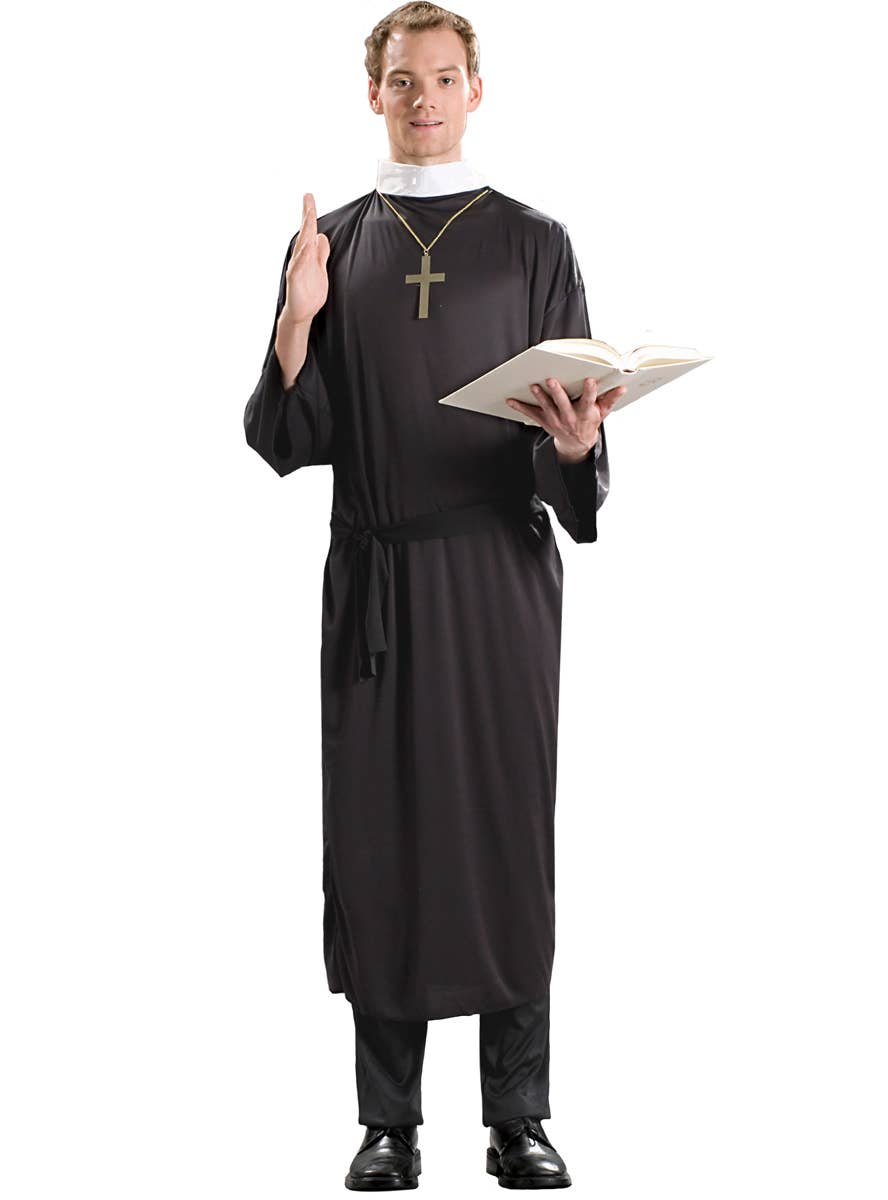 Priest Plus Size Mens Fancy Dress Costume | Cheap Priest Costume