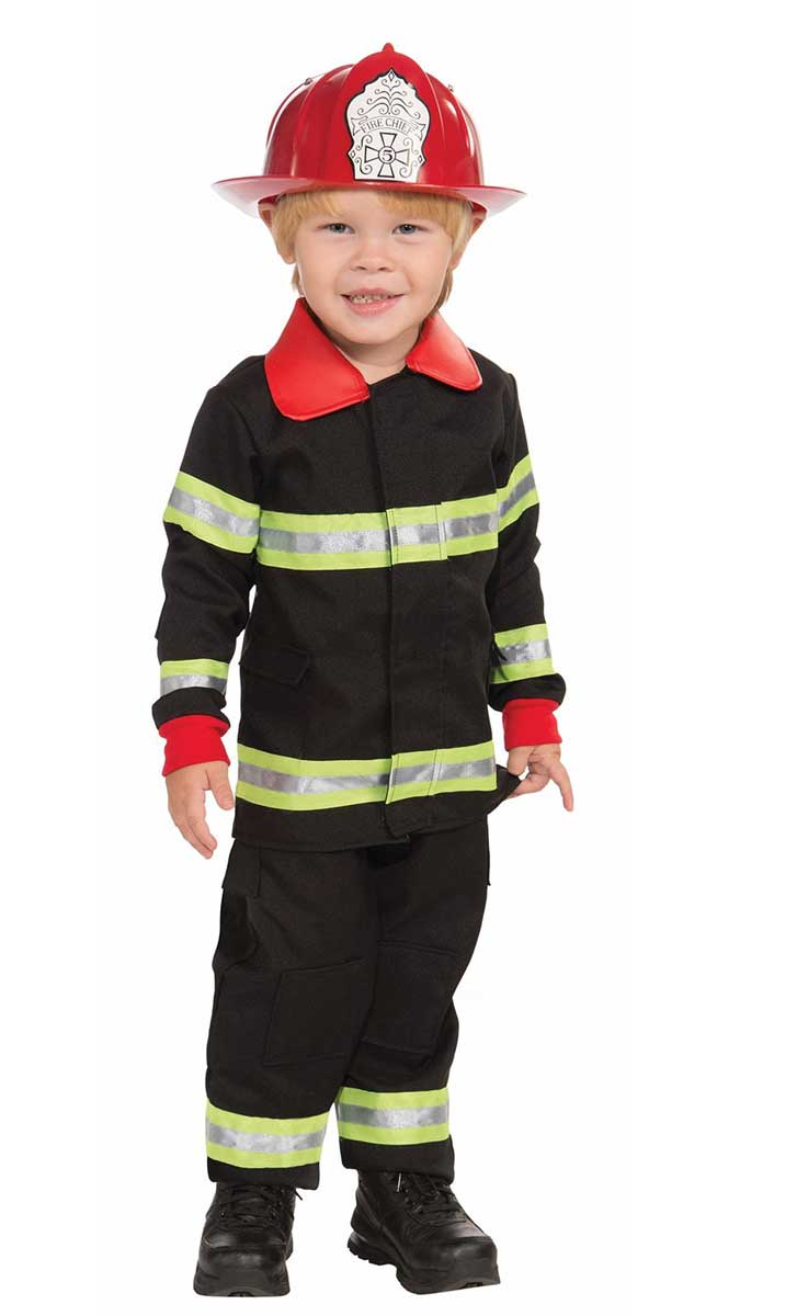 Boys Firefighter Costume | Toddler Fireman Fancy Dress Kids Costume