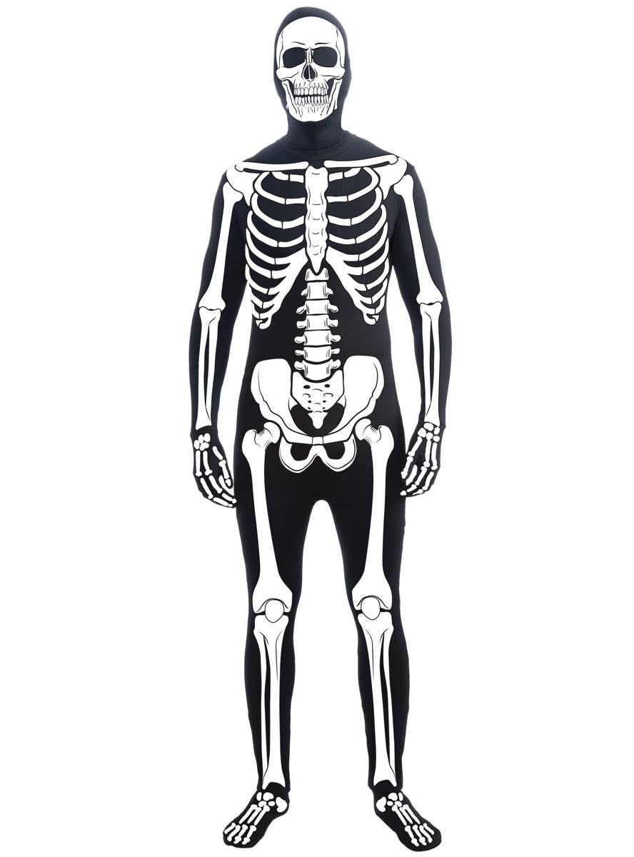 Plus Size Skeleton Suit Costume | Mens Skeleton Second Skin Costume