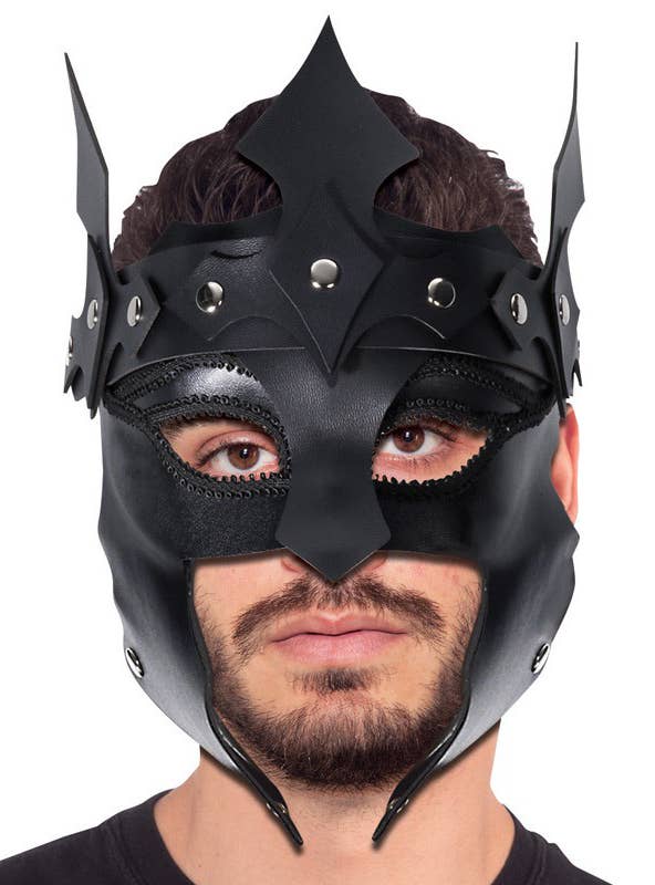 Leather Look Medieval Mask | Deluxe Medieval Armour Costume Mask