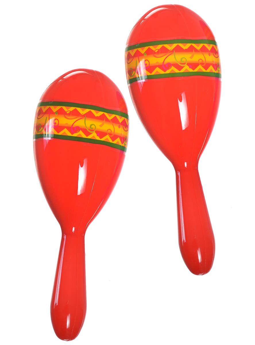Red Maracas | Plastic Maracas Mexican Costume Accessory