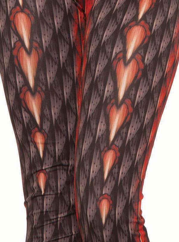 Demon Scale Print Costume Leggings | Womens Demon Costume Tights