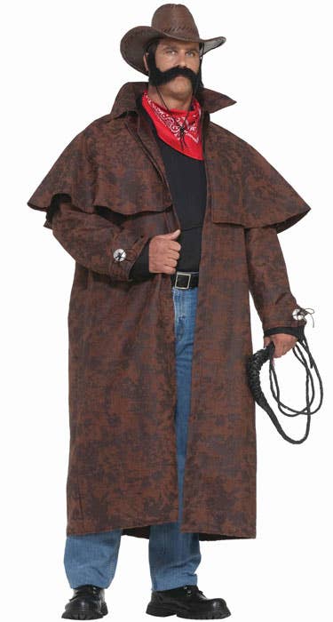 Brown Mottled Suede Big Tex Outfit | Mens Plus Size Cowboy Costume