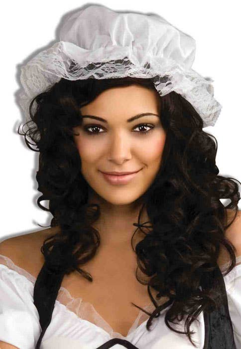 Medieval Costume Accessory | Bar Maid Mop Cap | Womens Medieval Hat