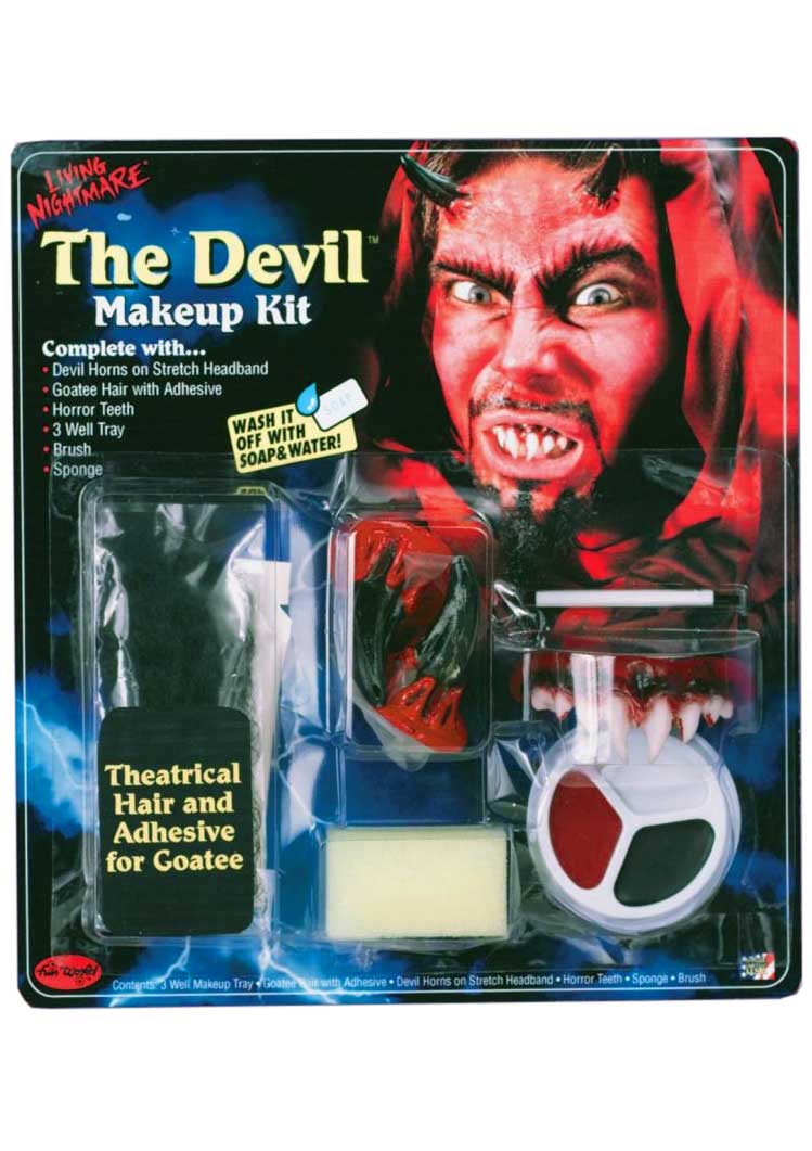 Devil Halloween Makeup Kit | Devil Costume Face Paint and Horns