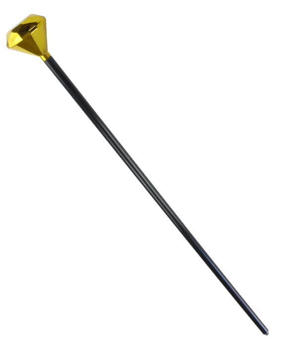 Gold Pimp Cane with Diamond Top | COSTUME ACCESSORIES