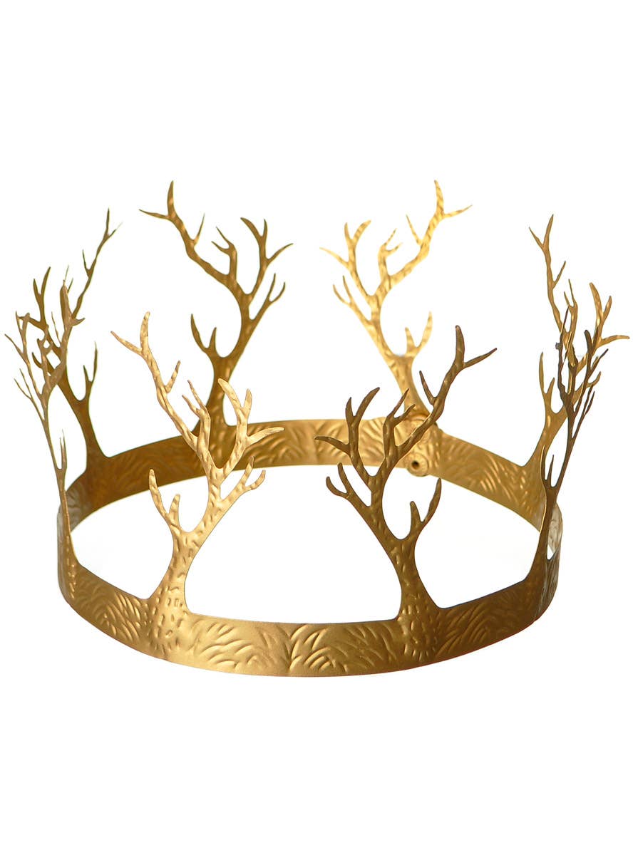 Gold Metal Forest Fantasy Crown | Adults Gold Metal Costume Crown