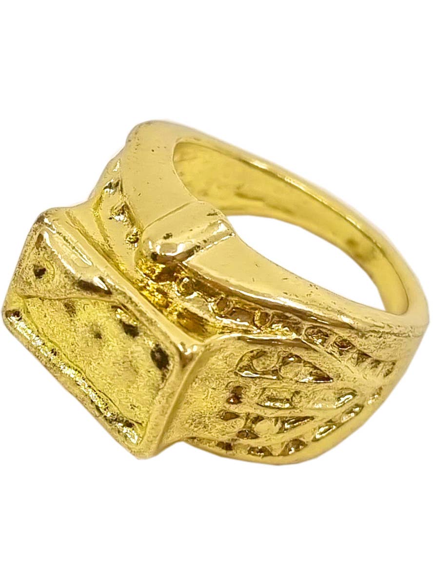 Kids Gold Plated Hip Hop Bling Costume Ring