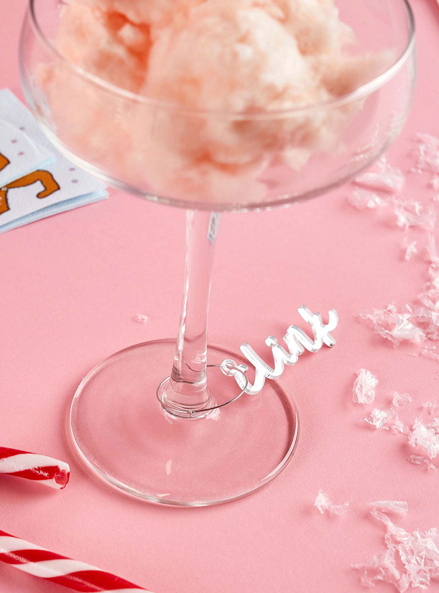 6 Pack Silver Drink Charms | Birthday Party Supplies