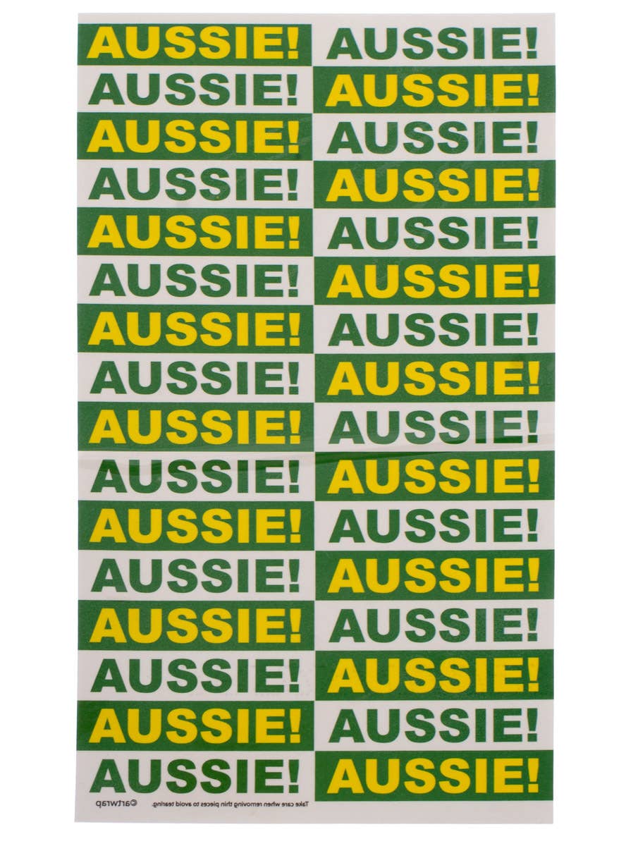 Green and Gold Aussie Day Tattoos | Australia Day Tattoos