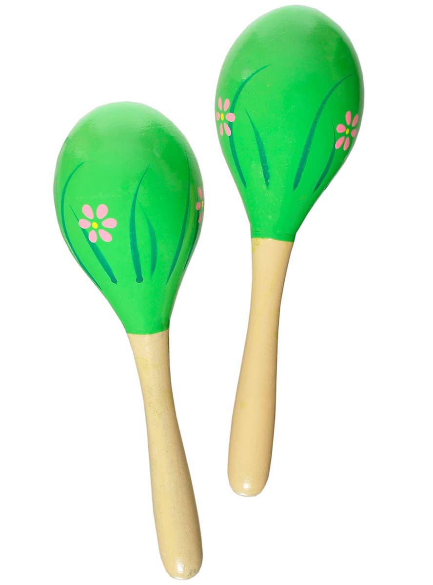 Shop Green Wooden Maracas | Costume Accessories Online