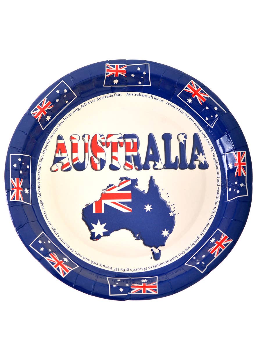 Set of 10 Australian Print Paper Plates | Australia Day Party Supplies
