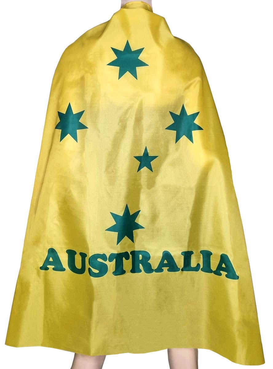 Green and Gold Southern Cross Flag Cape | Australia Day Costume Cape