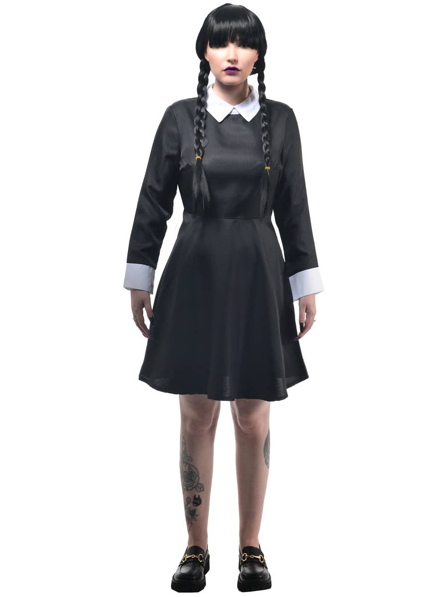 Wednesday Addams Womens Long Sleeve Halloween Costume