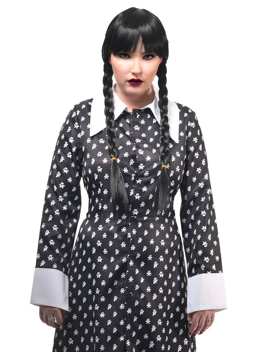 Button Up Wednesday Addams Womens Halloween Costume