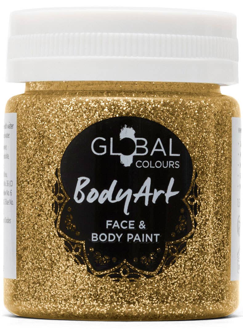 Gold Glitter Face and Body Gel | Holographic Gold Costume Makeup