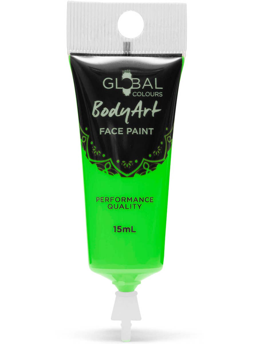 Green Body Paint | 15ml Tube of Fluro Green Makeup by Global Bodyart