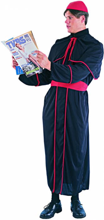 Mens Cardinal Costume | Roman Catholic Bishop Mens Priest Costume