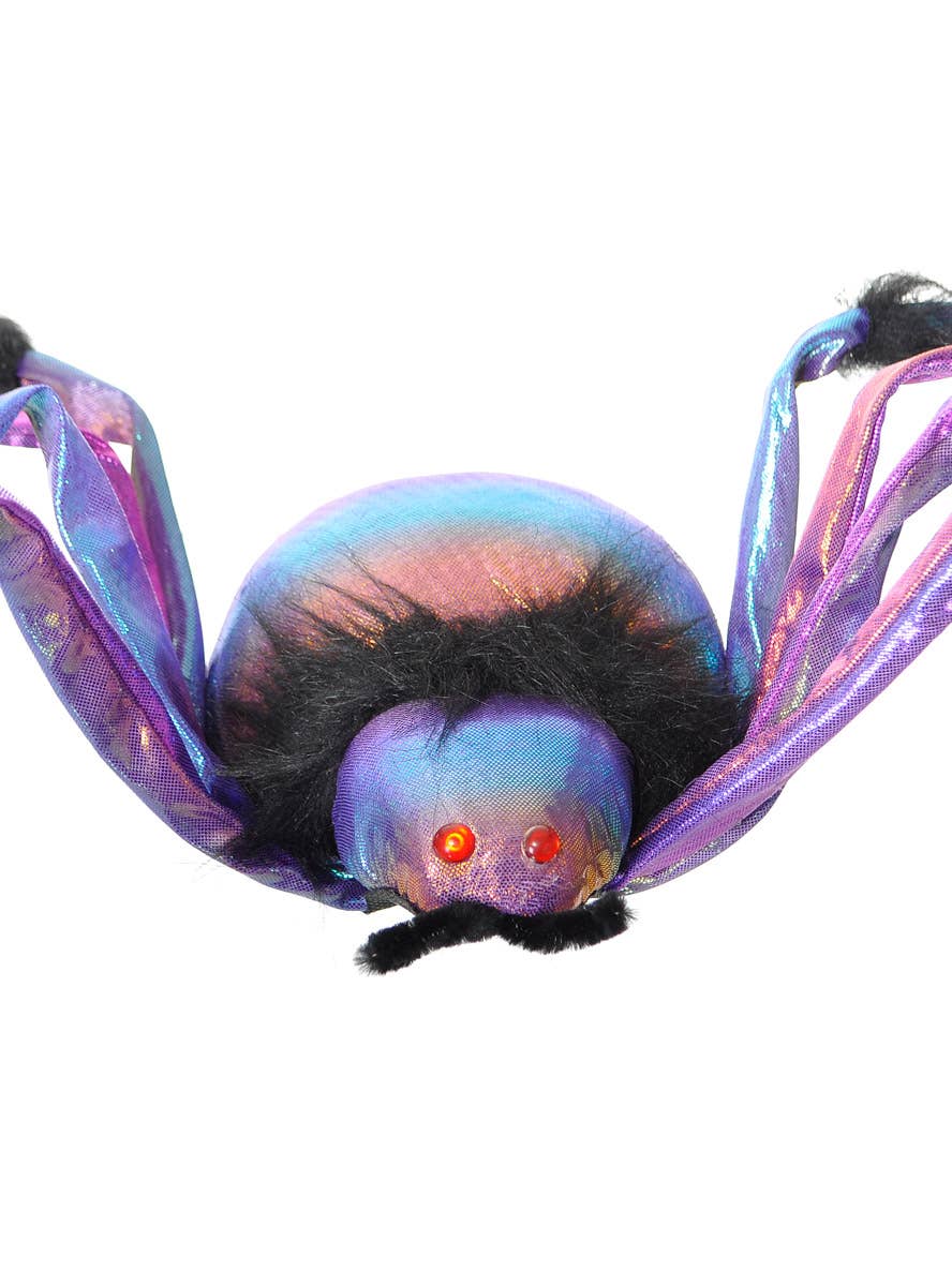 Large Iridescent Purple Spider Halloween Decoration