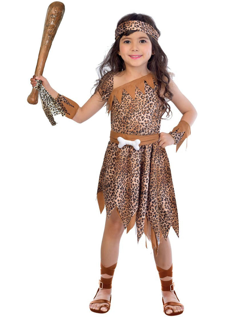 Girls Prehistoric Cavegirl Costume | Heaven Costumes