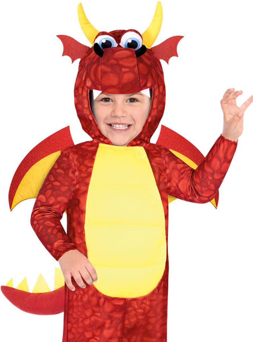 Boys Red Dragon Fancy Dress Costume | Heaven Costumes