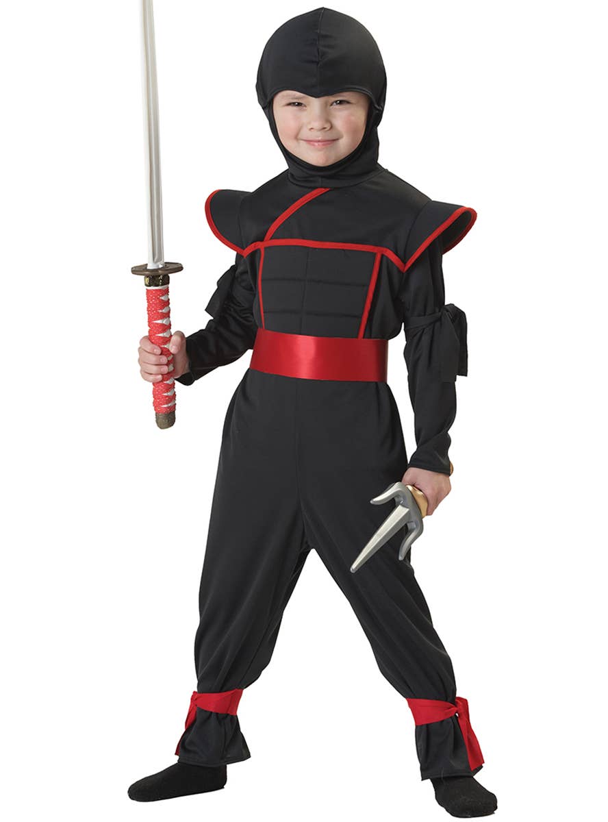 Japanese Ninja Toddler Boys Costume | Kids Stealthy Ninja Costume