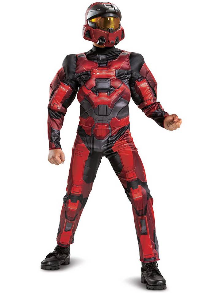 Red Halo Spartan Boys Costume | Spartan-I Keystone Costume for Boys