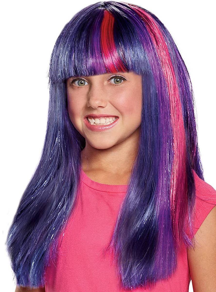 Twilight Sparkle Girls Costume Wig | My Little Pony Wig for Girls