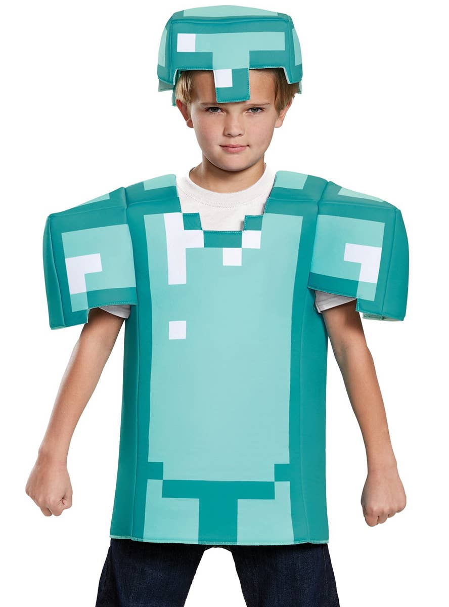 Kids Minecraft Costume | Classic Diamond Armour Costume for Kids
