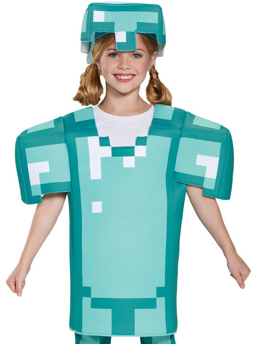 Kids Minecraft Costume | Blue Diamond Armour Minecraft Costume