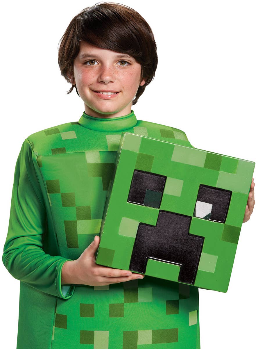 Prestige Boys Minecraft Costume | Green Minecraft Creeper Costume