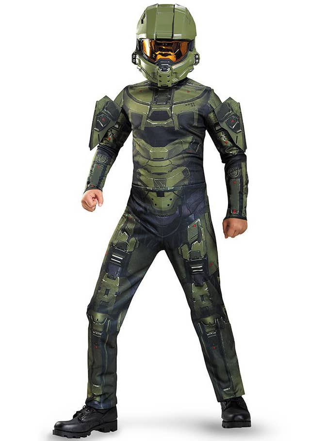 Classic Green Master Chief Costume | Boys Halo Fancy Dress Costume